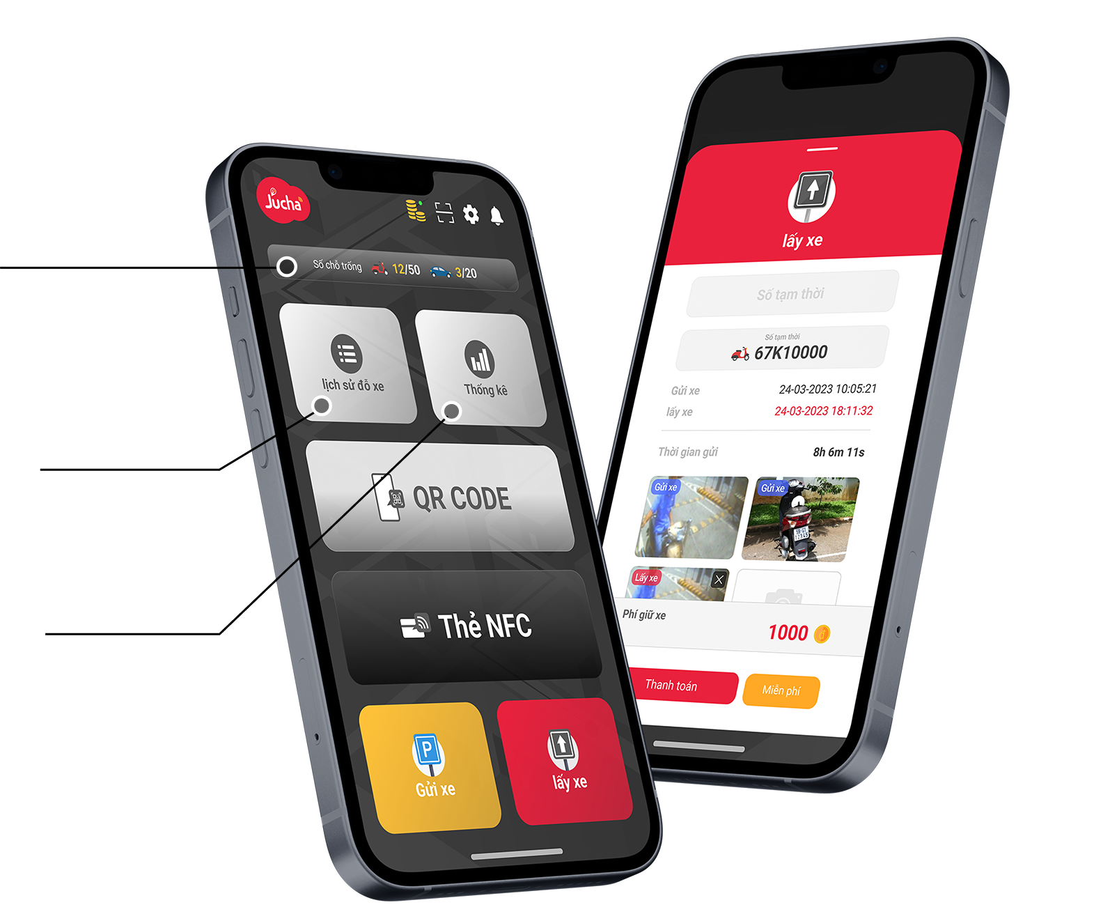 Sản phẩm - Hệ thống Phần Mềm Quản Lý Bãi Xe Thông Minh JUCHA