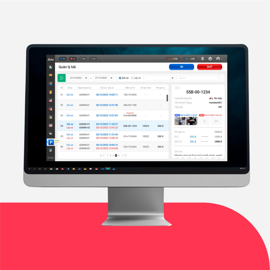 PHẦN MỀM GIỮ XE THÔNG MINH JUCHA ADMIN – QUẢN LÝ BÃI XE TỪ XA TRÊN MỌI ...